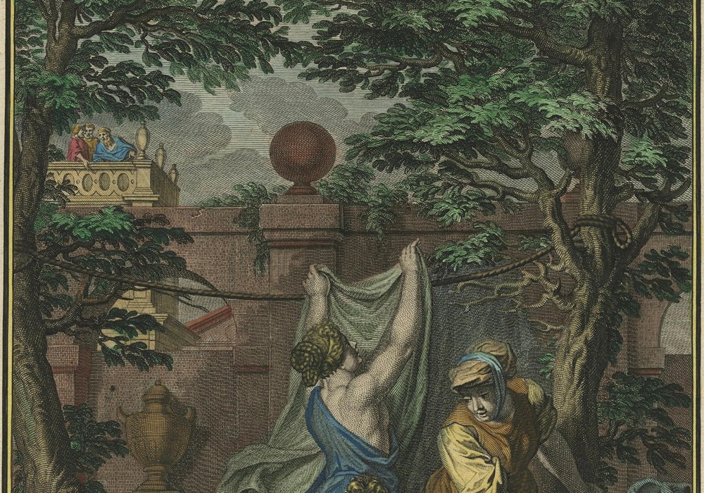 After Picart, Bathsheba in the Bath Scene, Engraving, 1730 for sale at ...