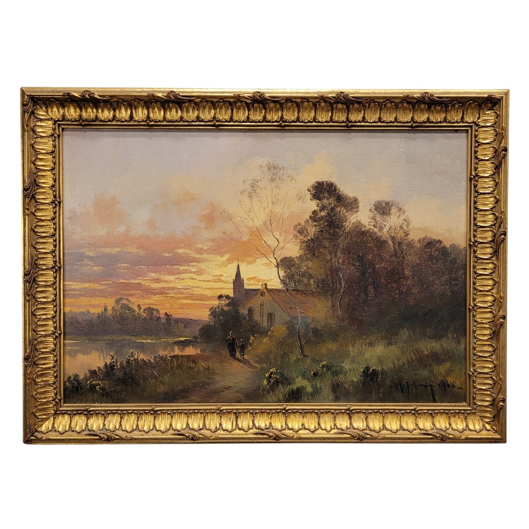 M. Juliany, Rural Landscape, 1920s-1940s, Oil on Canvas, Framed for ...