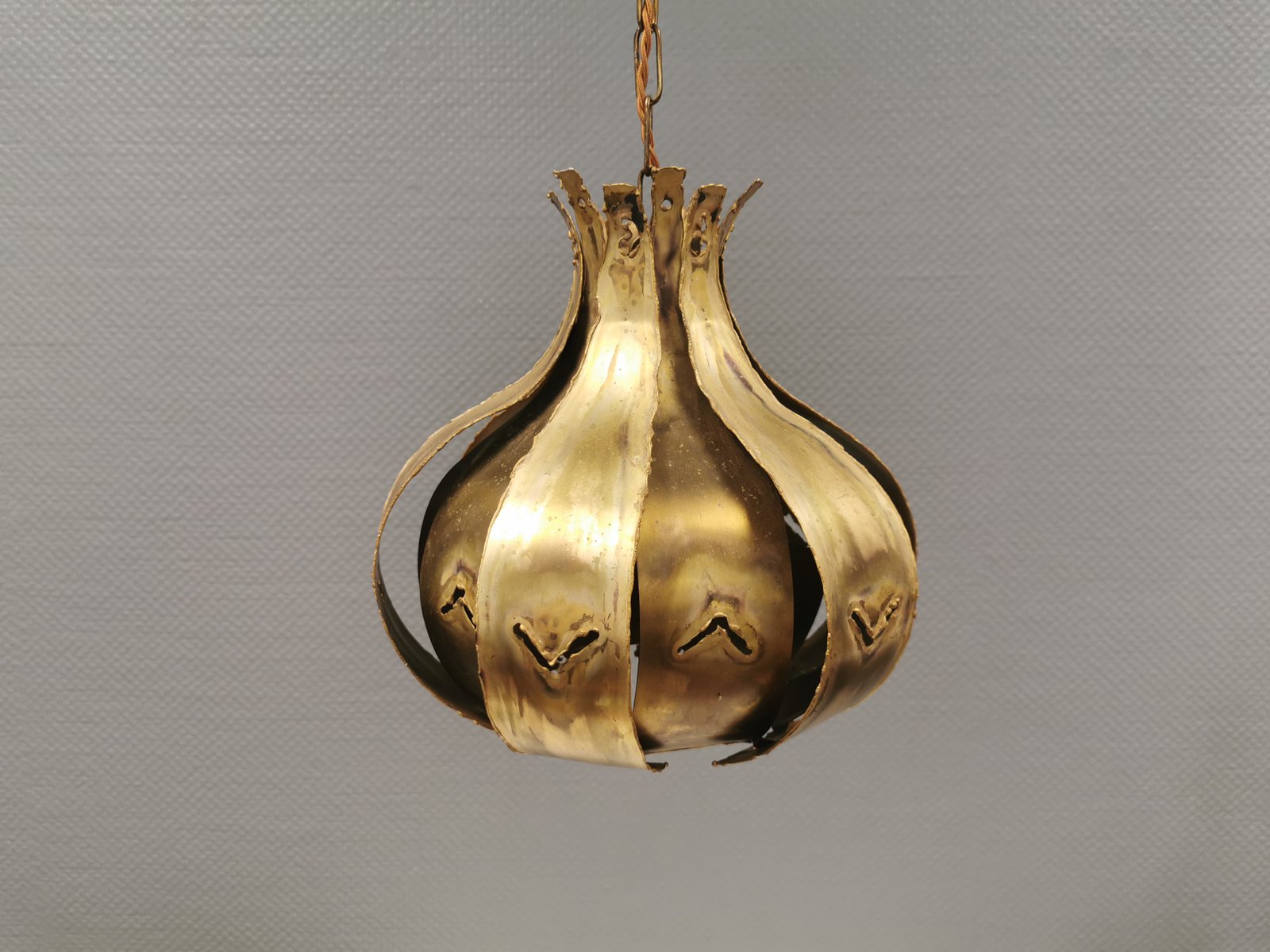 Brutalist Hanging Lamp by Svend Aage Holm Sørensen, Sahs, Denmark ...