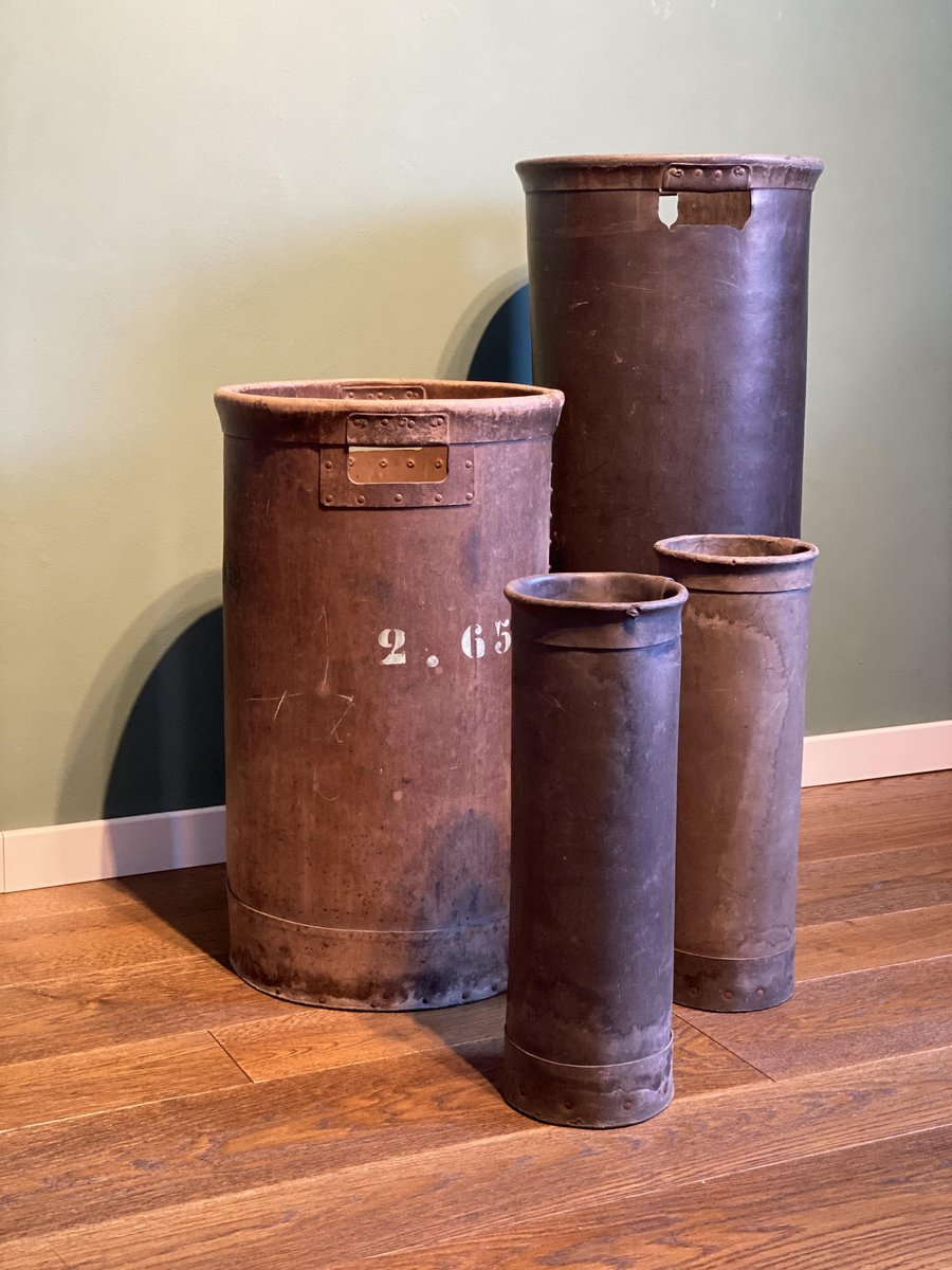 Vintage Industrial Italian Bins in Vulcanized Fiber with Markings from ...