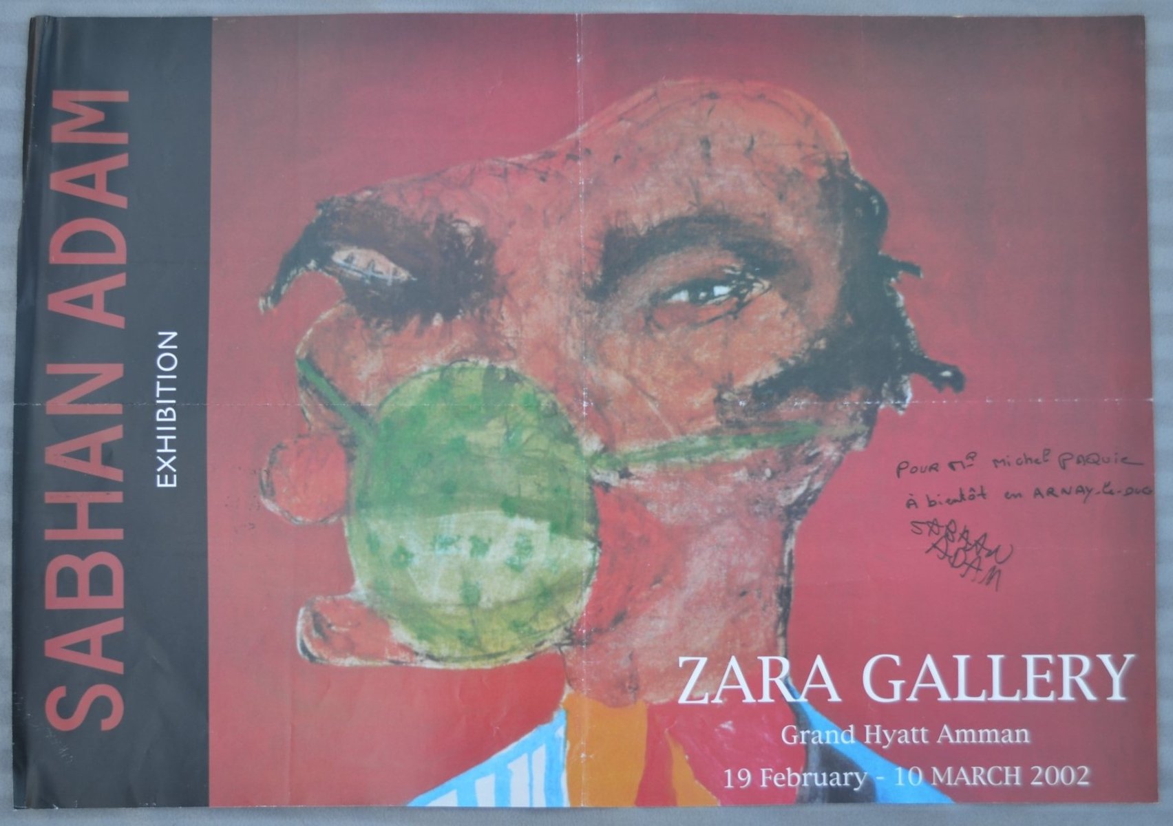 Exhibition Poster for the Zara Gallery Grand Hyatt Amman after Sabhan ...