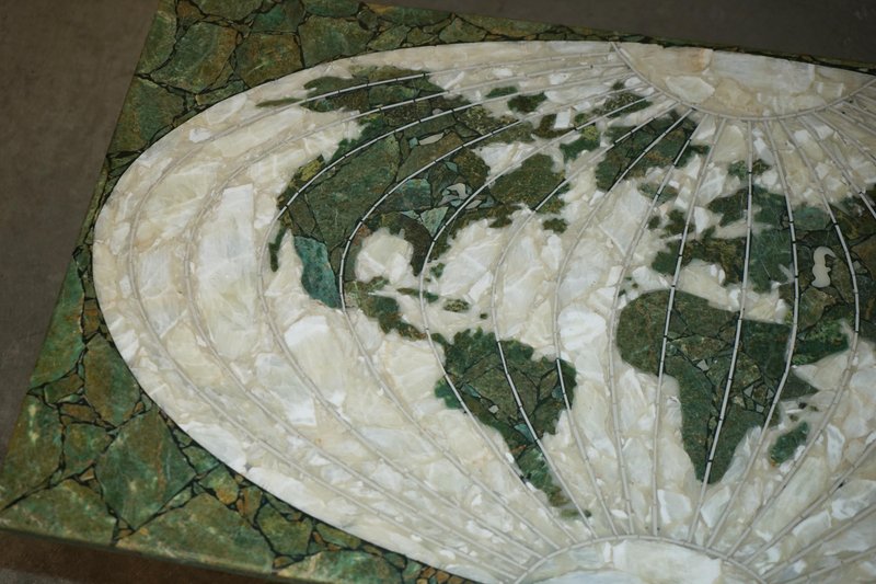 Mid-Century Modern Italian Marble and Onyx World Map Coffee Table ...