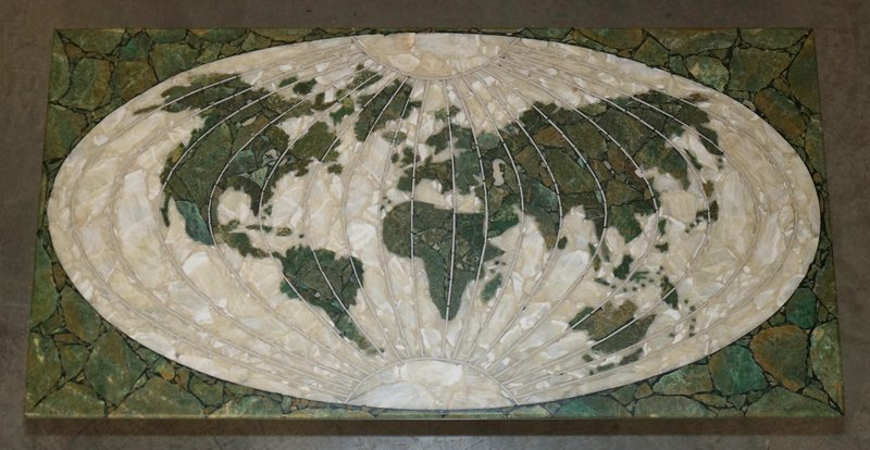 Mid-Century Modern Italian Marble and Onyx World Map Coffee Table ...