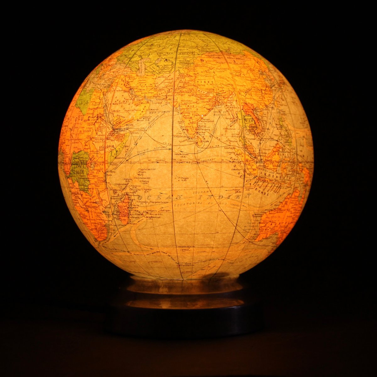 Vintage French Art Deco Illuminated Globe from Perrina, 1940s for sale ...