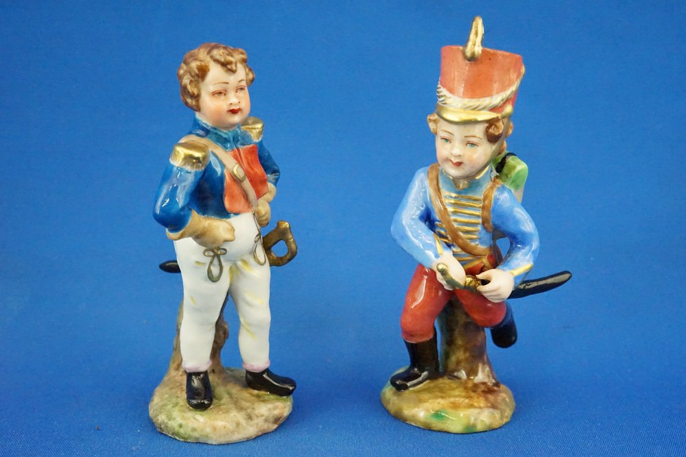 Antique German Porcelain Figurines from Koppelsdorf Manufacture, Set of ...