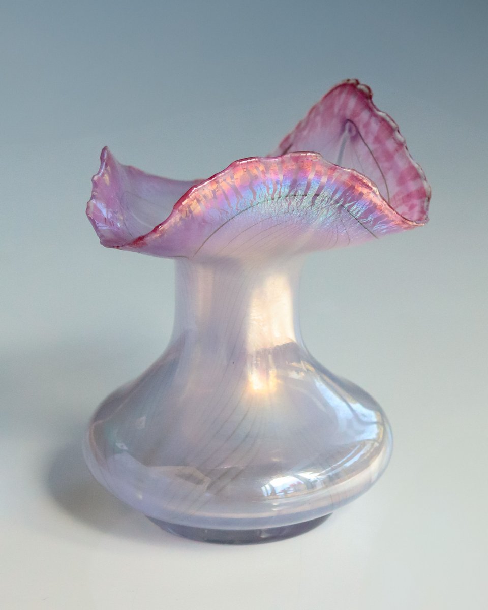 Iridescent Art Glass Vase by Erwin Eisch, Germany, 1981 for sale at Pamono