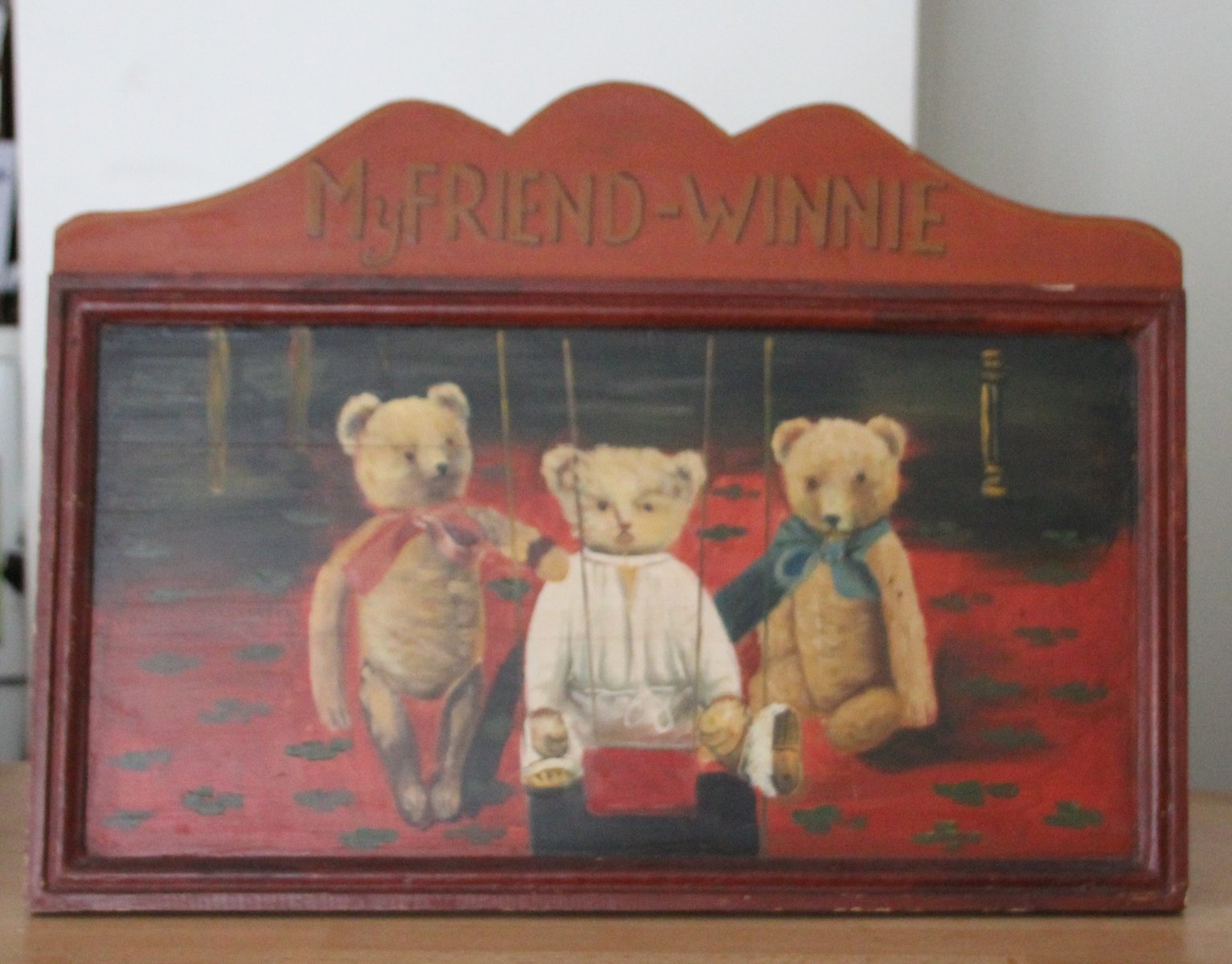 Wooden Teddy Bear Wall Panel, 1970s for sale at Pamono