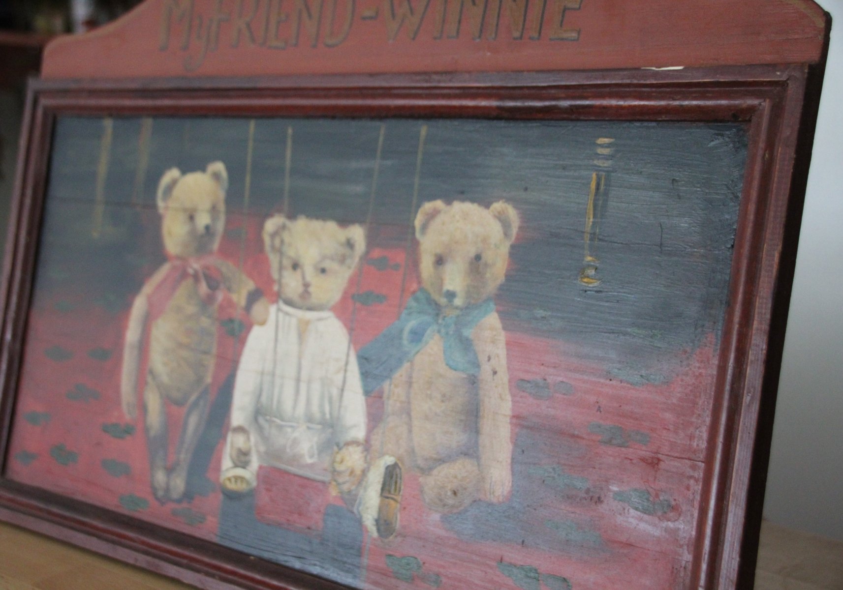 Wooden Teddy Bear Wall Panel, 1970s for sale at Pamono