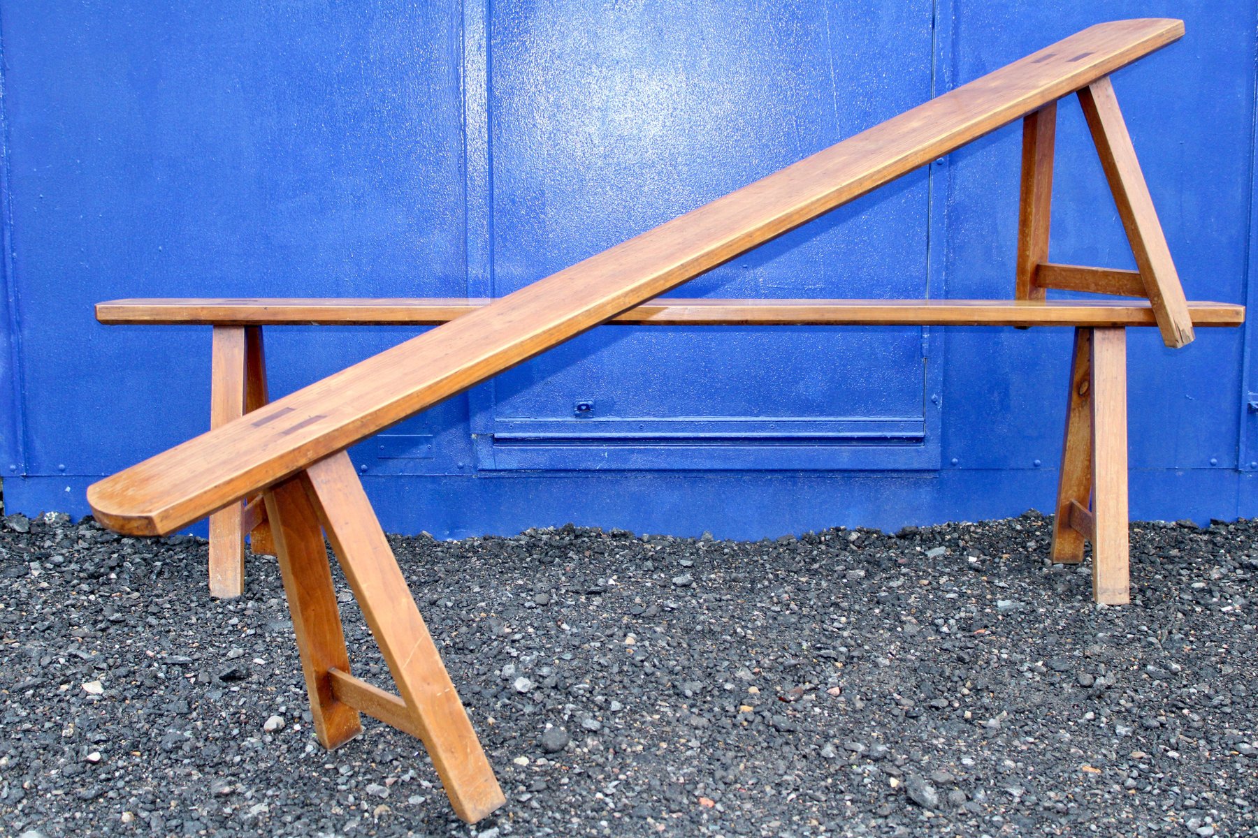 Antique French Cherry Wood Bench, 1800s for sale at Pamono