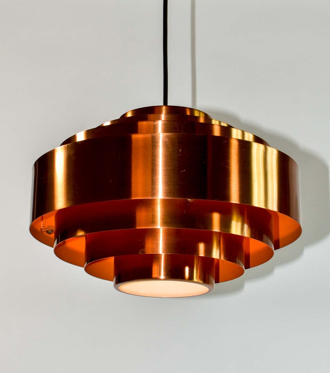 Ultra Copper Pendants by Jo Hammerborg for Fog & Mørup, 1960s, Set of 2 ...