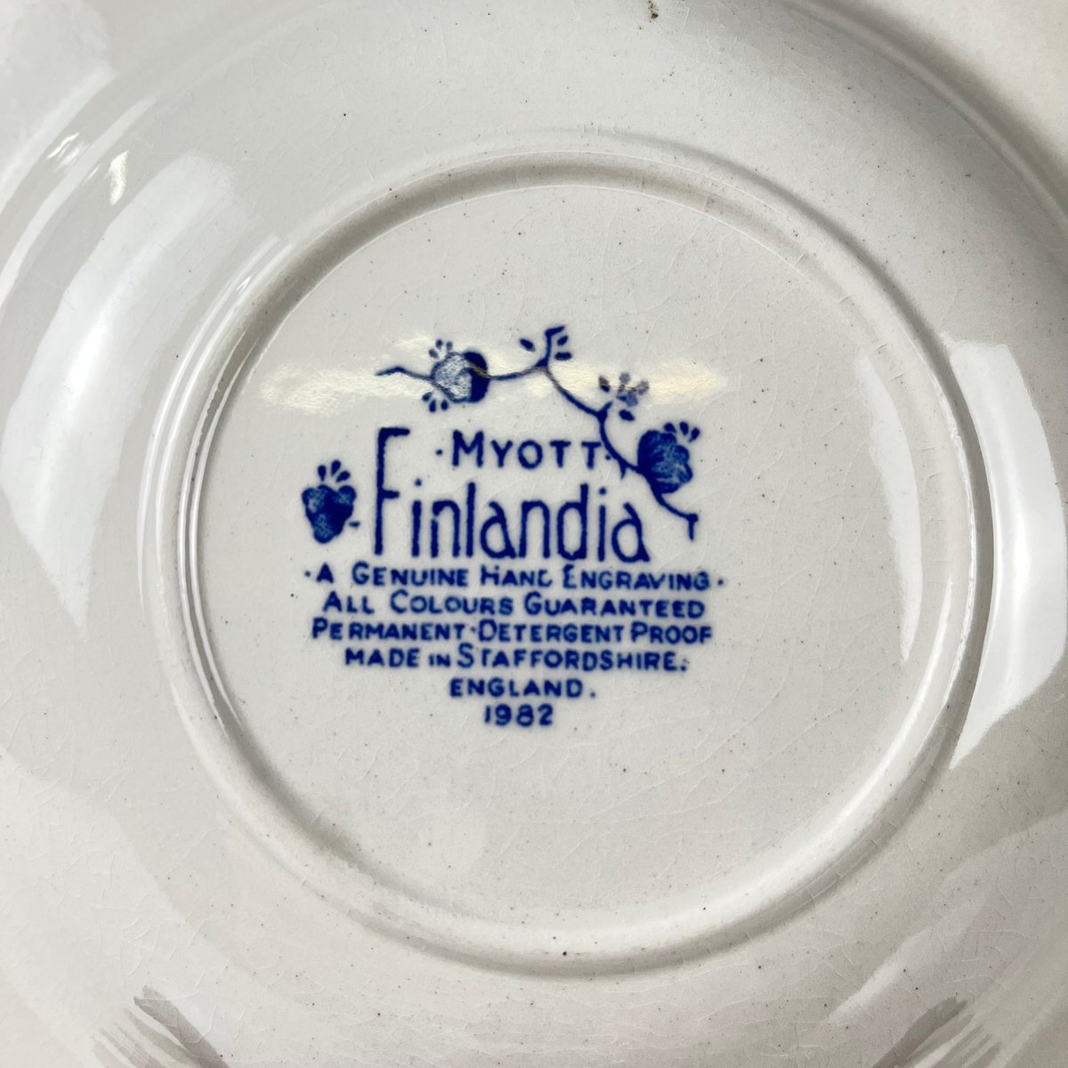 Finlandia Soup Plates by Myott, England, 1980, Set of 6 for sale at Pamono