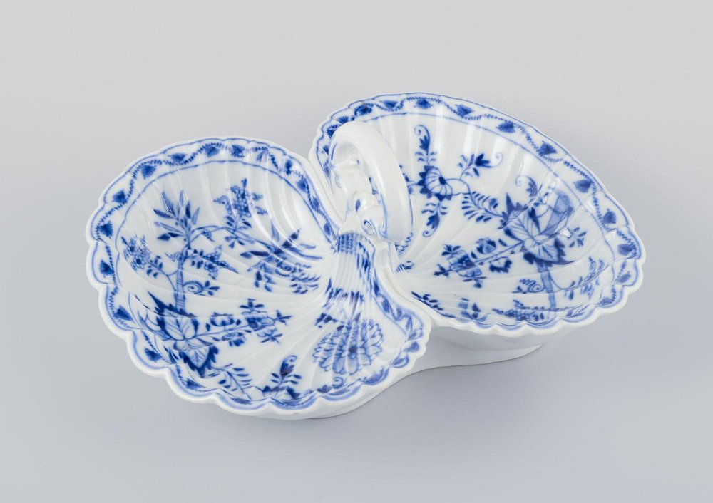 Blue Onion Cabaret Tray in Porcelain from Meissen, Germany, 1890s for ...
