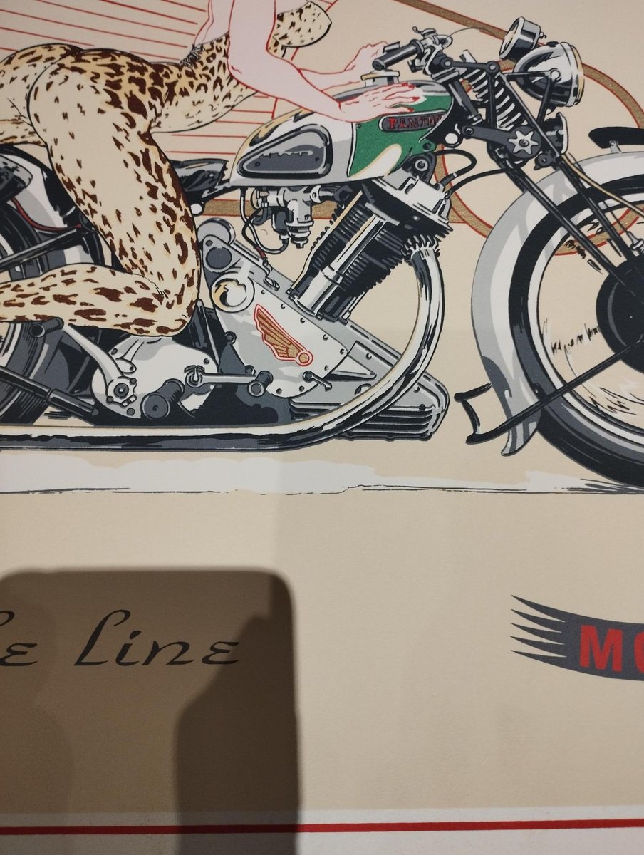Automobilia Model 100 Rewind Panther Motorcycle Poster, 1970s for sale ...