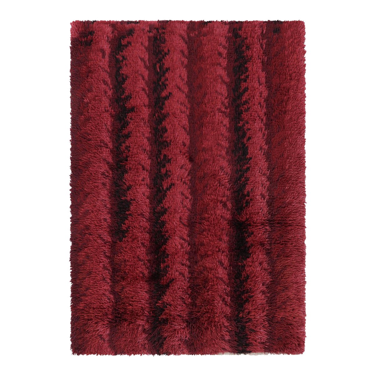 Vintage Swedish Red Rya Rug for sale at Pamono