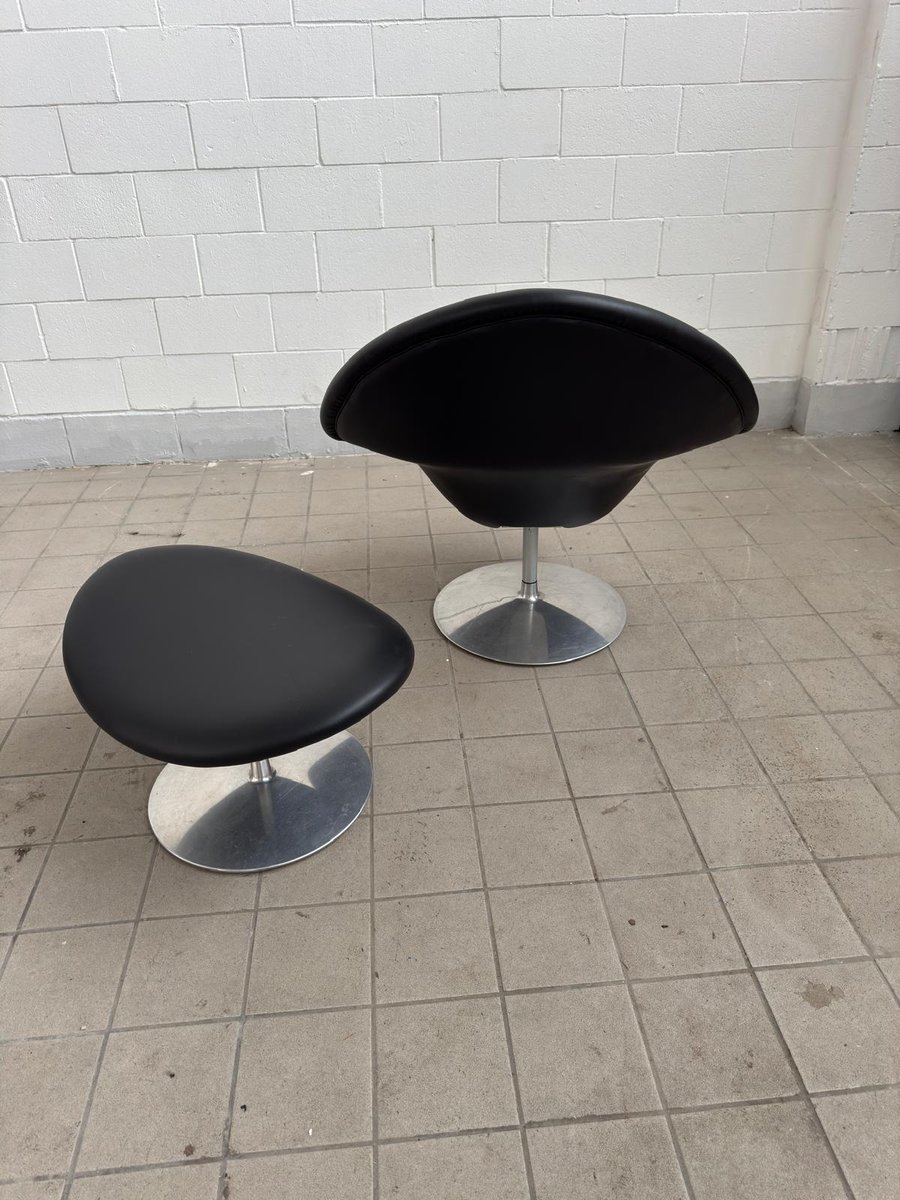 Vintage Globe Chair with Ottoman by Pierre Paulin for Artifort, 1970s ...