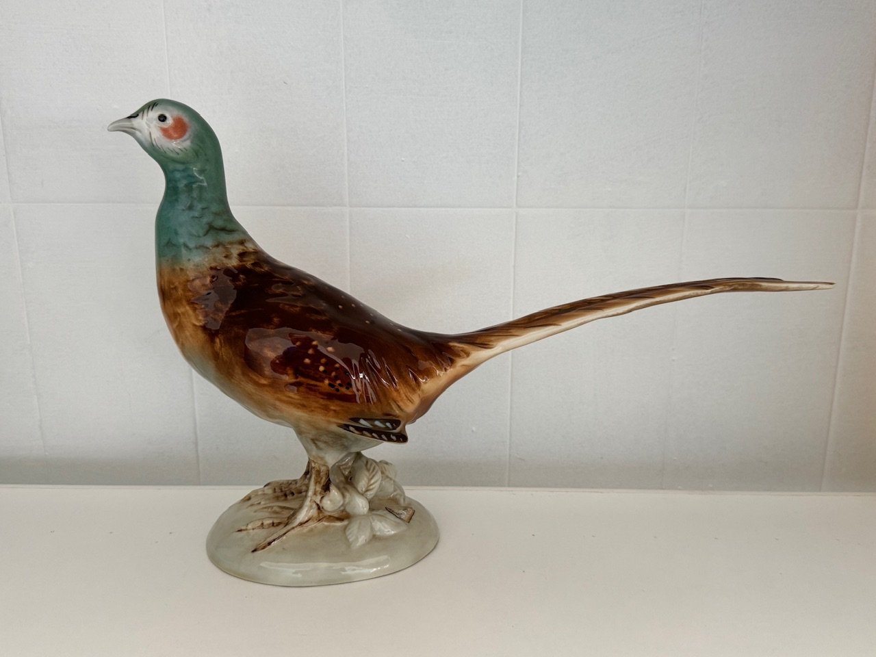 Porcelain Pheasant Statue from Royal Dux, 1960s for sale at Pamono