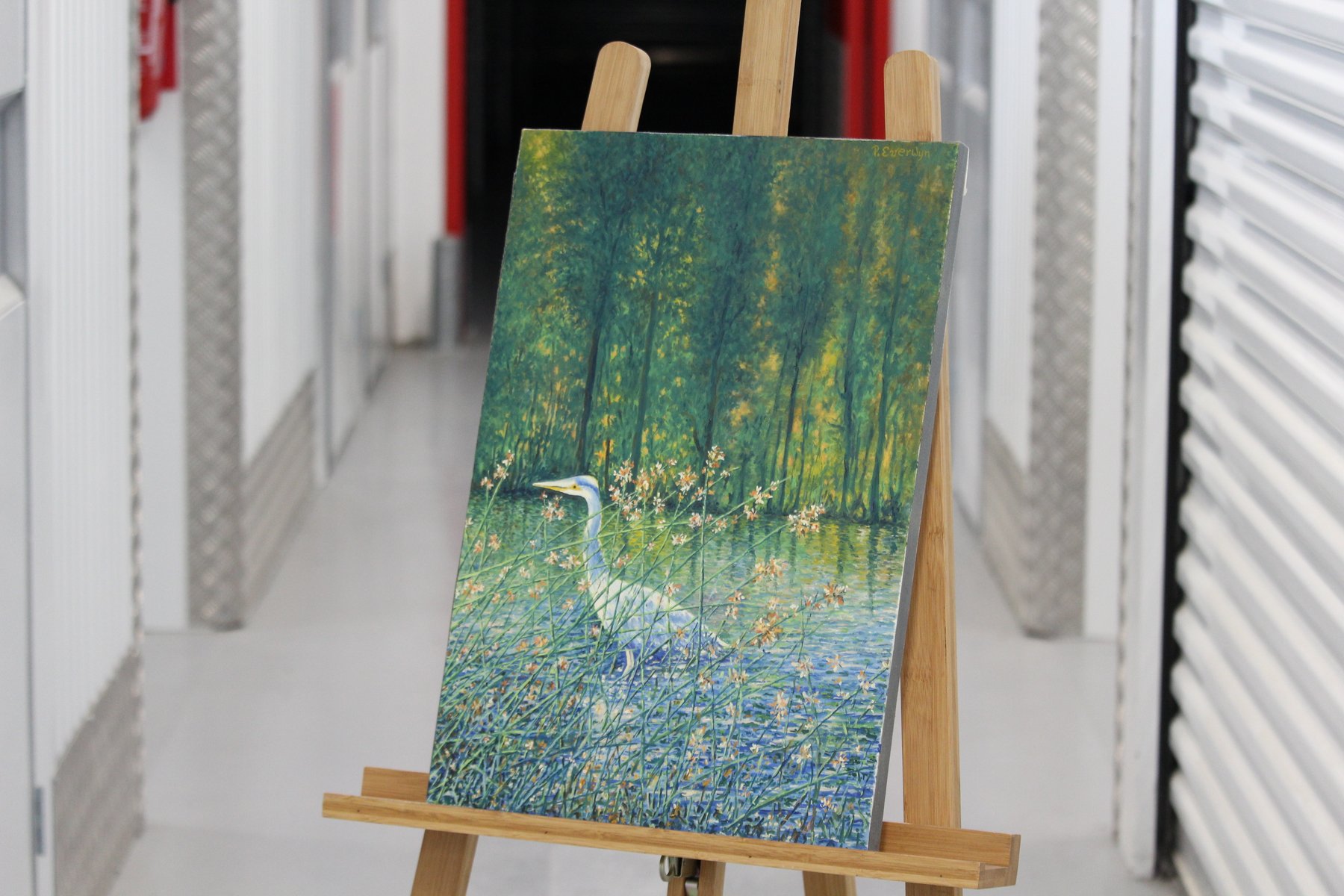 French Artist, Impressionist Crane Bird, Oil on Canvas, 2000s for sale ...