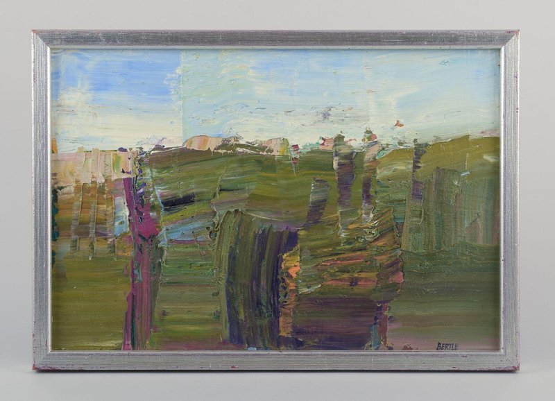 Lars Bertle, Abstract Landscape of Fårö, 1960s, Oil on Canvas for sale ...