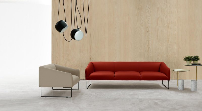 Thank Lounge Chair in Chromed Metal and Upholstery with Armrests by ...