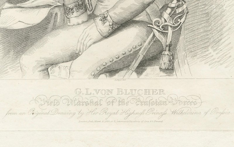 H. Meyer, Portrait of Field Marshal Von Blücher, Prussian Commander ...