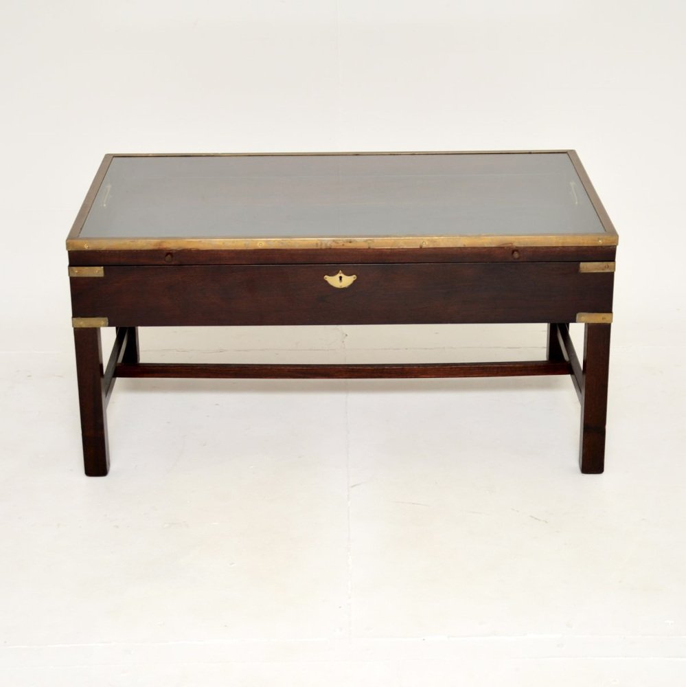 Vintage Military Campaign Style Coffee Table, 1950 for sale at Pamono