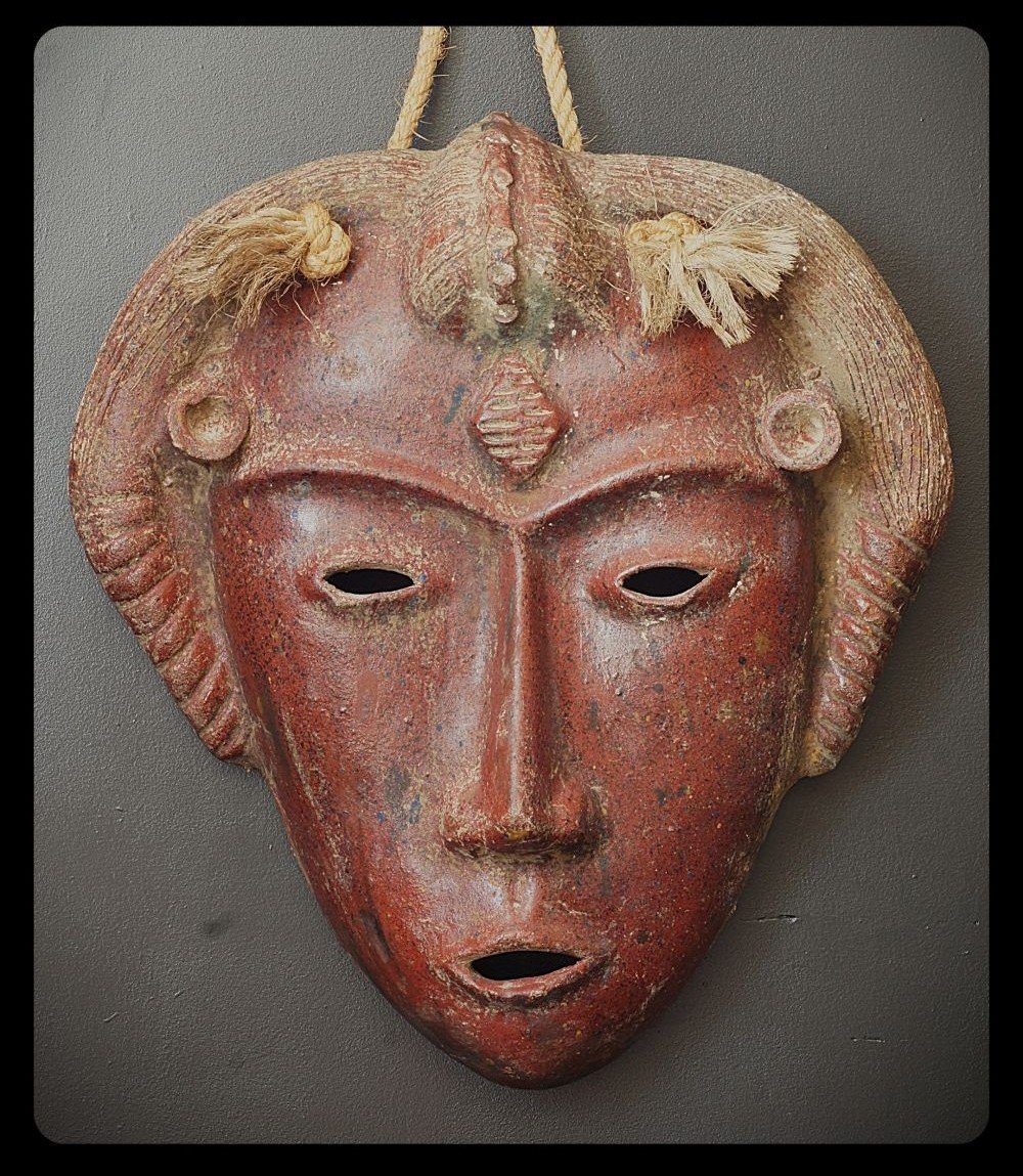 North African Terracotta Mask in the style of the Pende Congo, 1940s ...