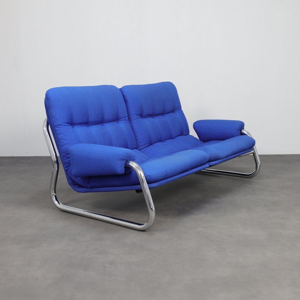 Tubular Chrome Frame 2-Seater Sofa 1970s for sale at Pamono