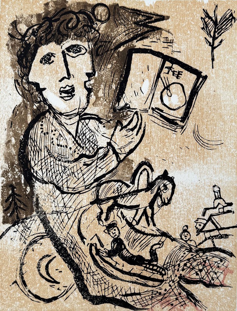 Marc Chagall, Poems, The Painter, Trial Proof for sale at Pamono