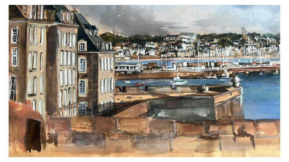 Alexandre Bonade, Saint-Servan Seen from the Ramparts of Saint-Malo ...