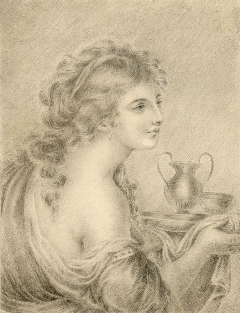 After Giovanni Battista Cipriani, Hebe, Early 19th Century, Graphite ...