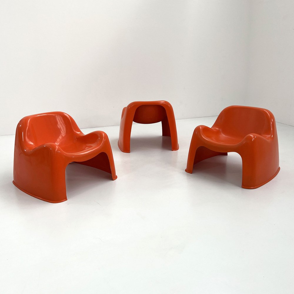 Orange Toga Chair by Sergio Mazza for Artemide, 1960s for sale at Pamono
