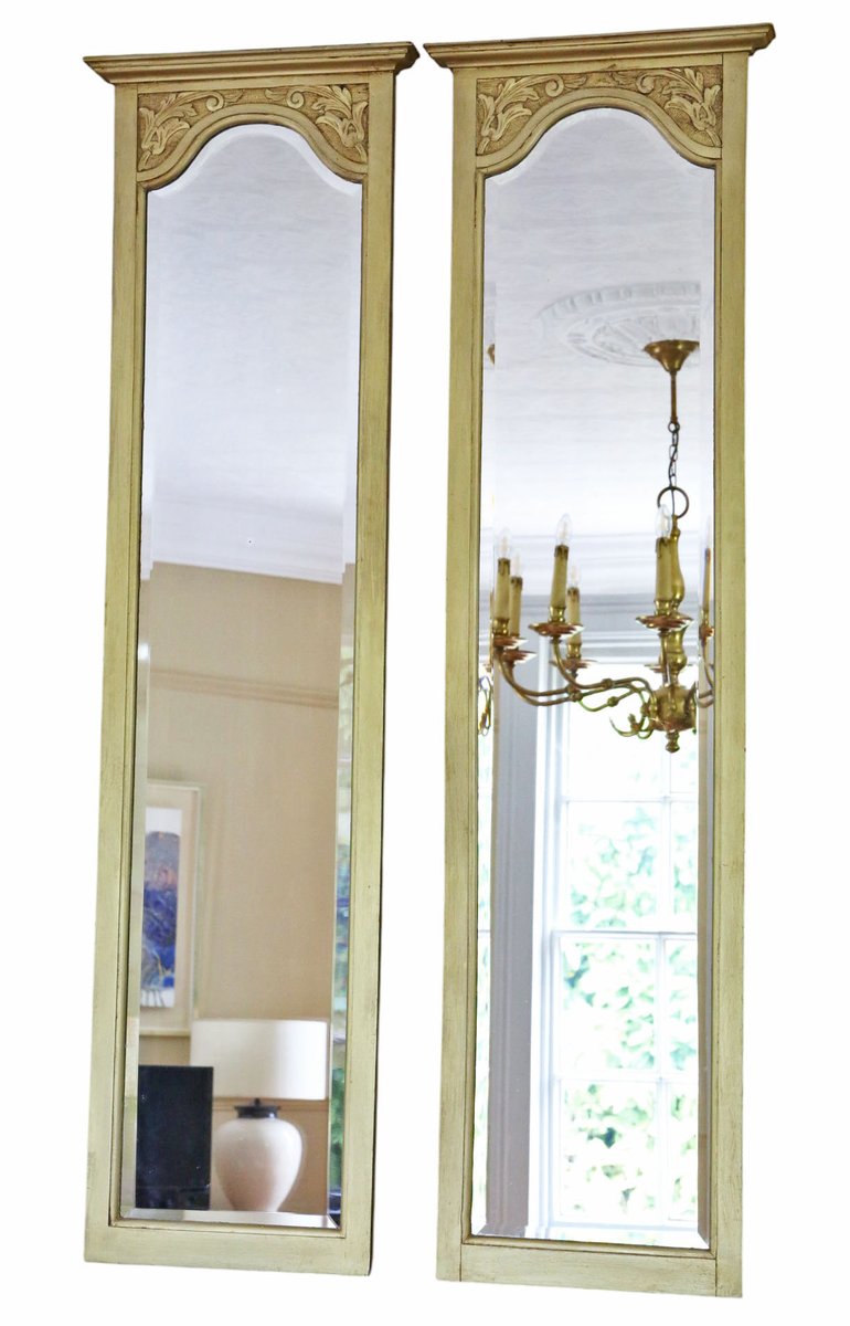 Large Antique Gilt Full-Height Dressing Wall Mirrors, 1910s, Set of 2 ...