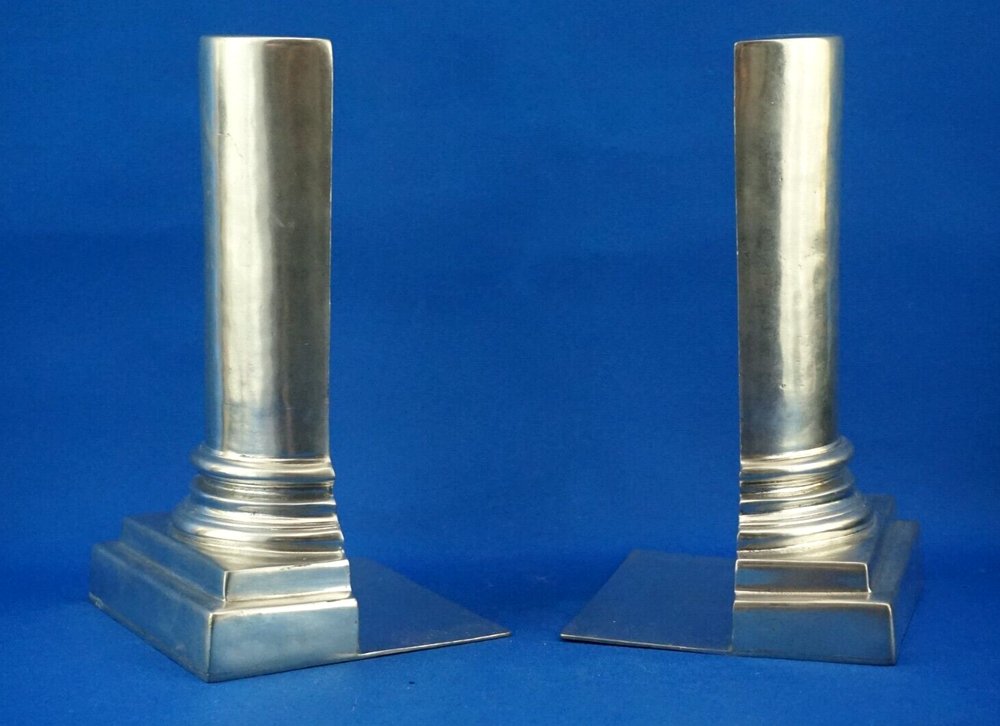 Vintage Pewter Metal Bookends by Marinoni, 1950s, Set of 2 for sale at ...