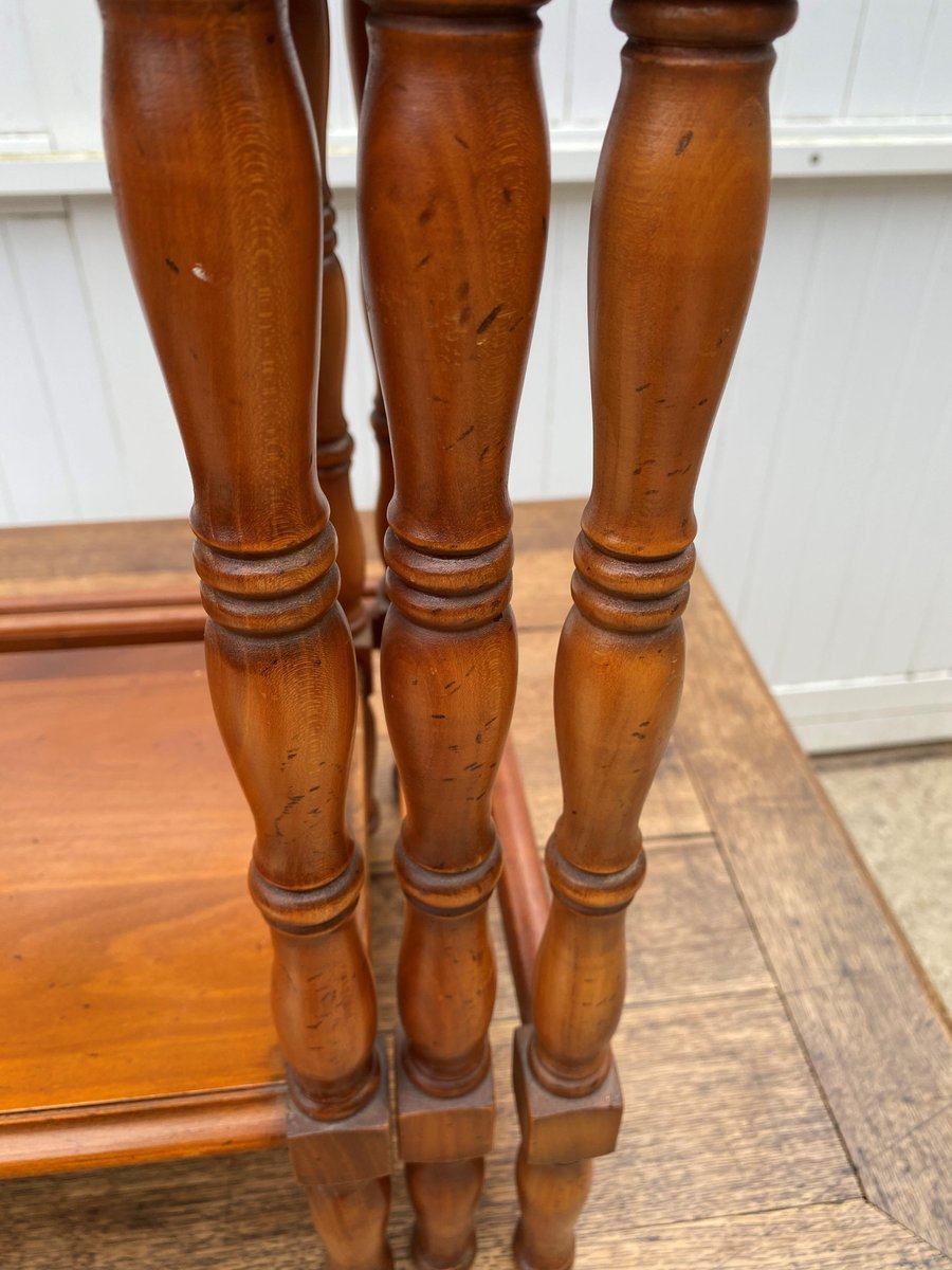 Vintage Rustic Cherry Wood Nesting Tables, 1950, Set of 3 for sale at ...