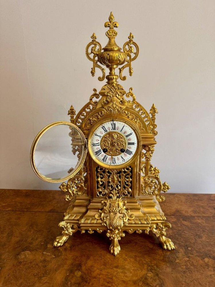 Antique Victorian Ormolu Mantle Clock, 1880 for sale at Pamono