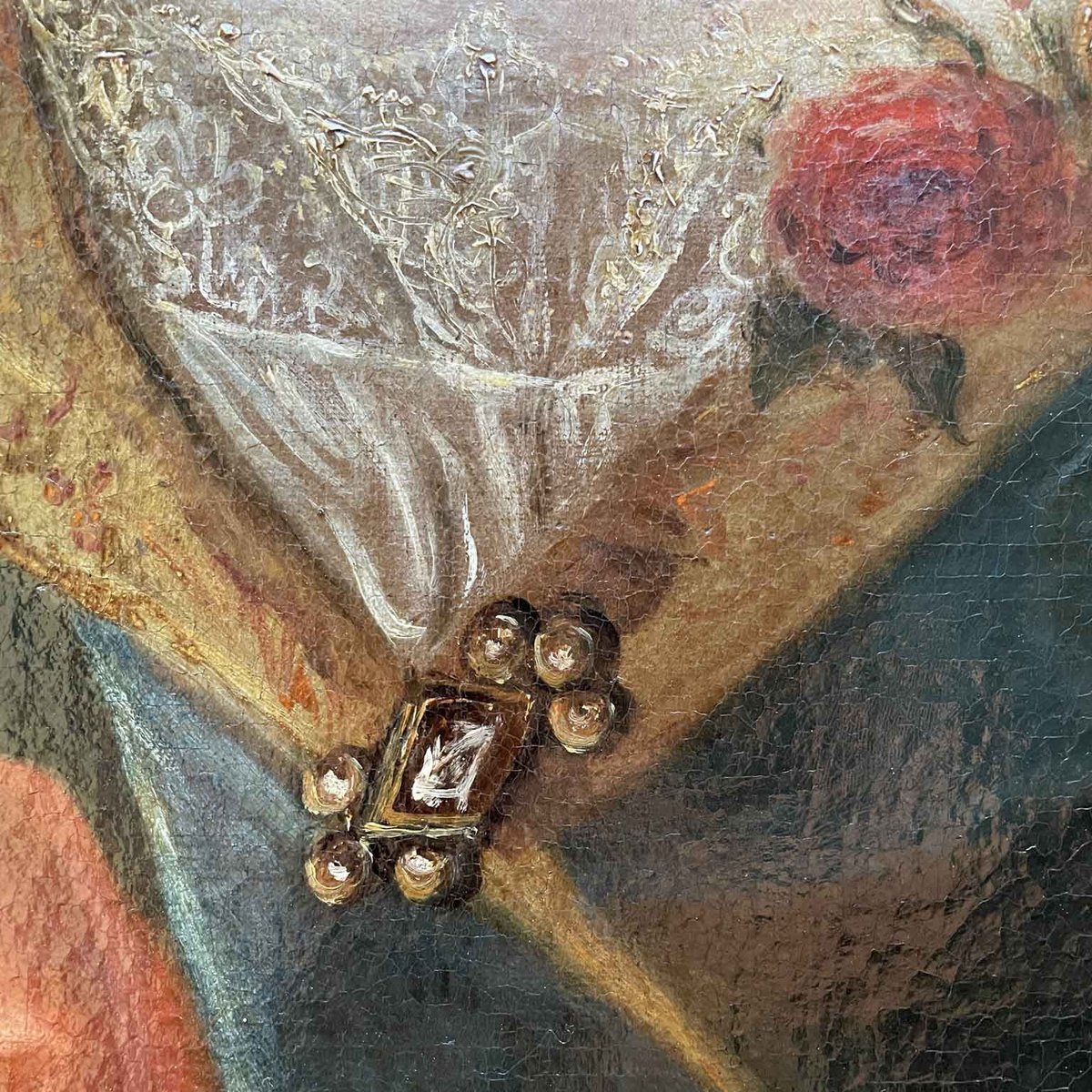 French School Artist, Portrait of a Lady in a Blue Dress, 1794, Oil on ...