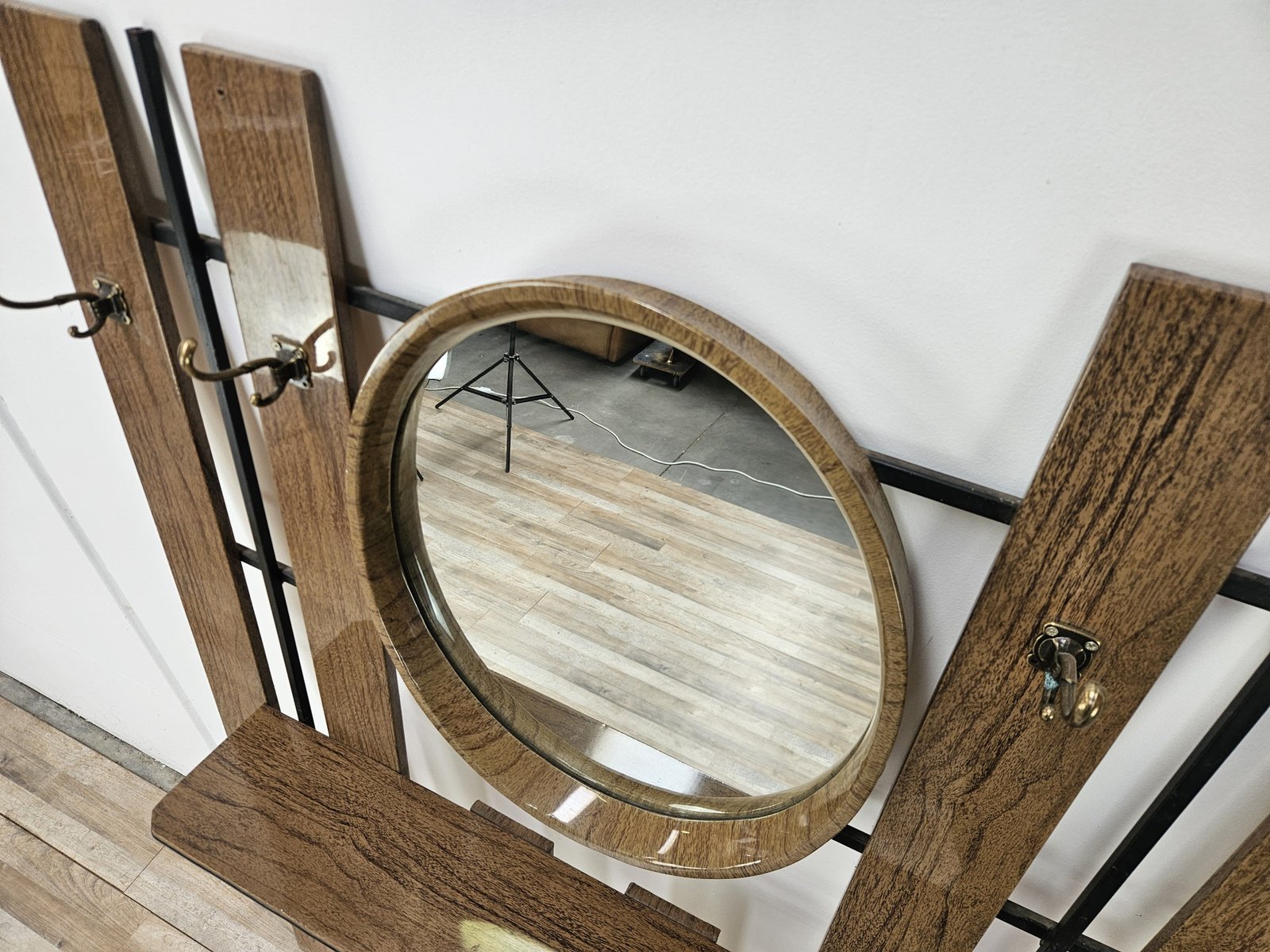 Wall Hanger with Mirror, 1950s for sale at Pamono