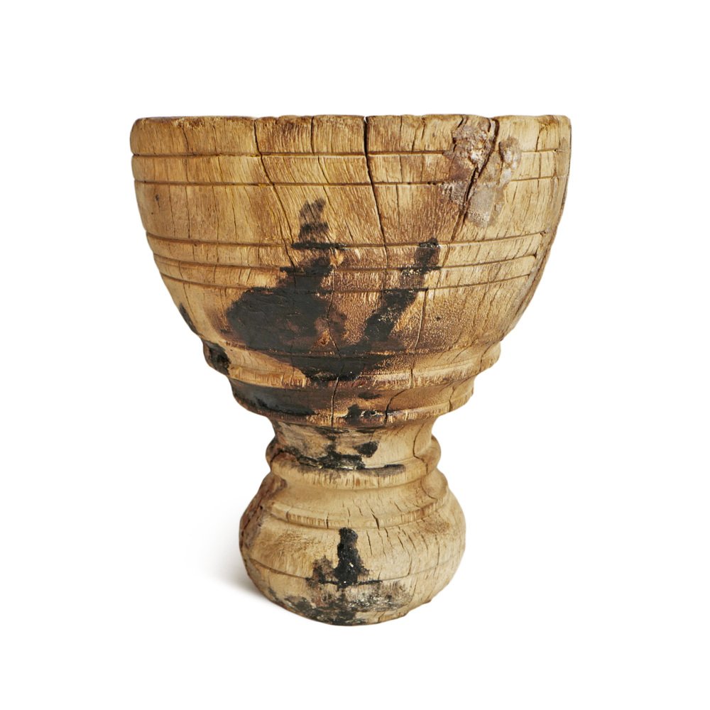 Antique Wood India Mortar Cup, 1890s for sale at Pamono