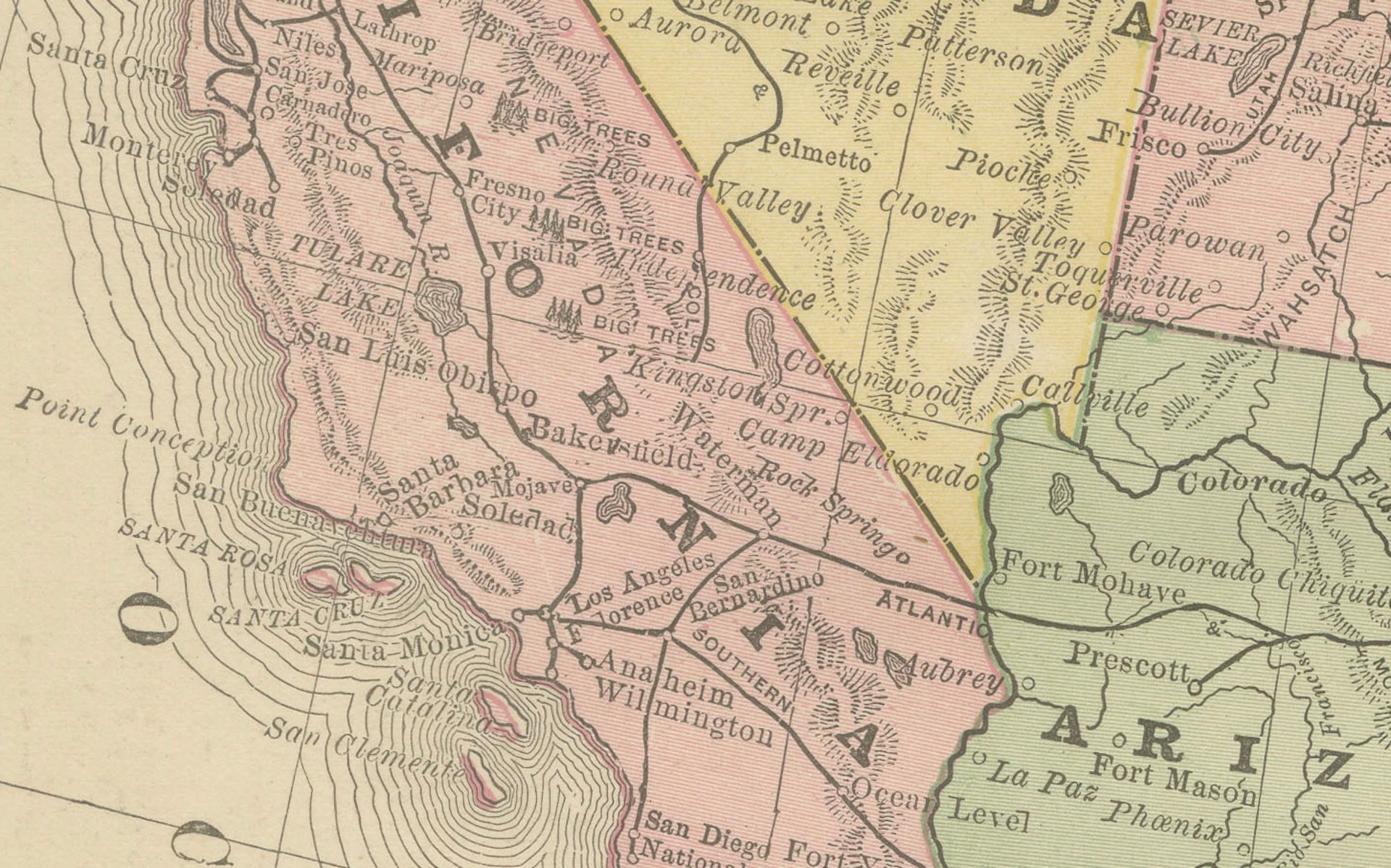 Antique Map of United States, 1888 for sale at Pamono