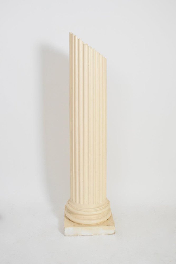 Antique Style Plaster Column Floor Lamp, 1970s for sale at Pamono