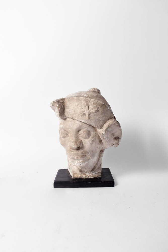 Plaster Head Sculpture, 1910s for sale at Pamono