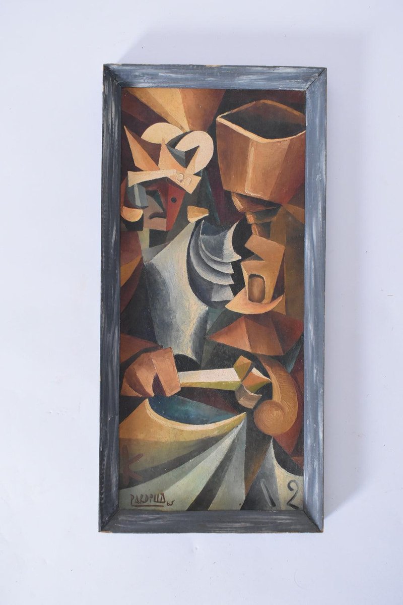 Cubist Artist, Compositions, 1960s, Oil on Panels, Set of 2 for sale at ...