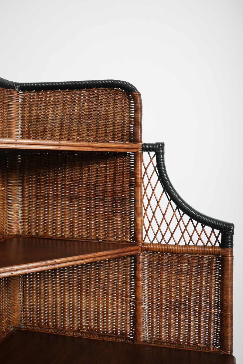 Wicker Corner Table, 1920s for sale at Pamono