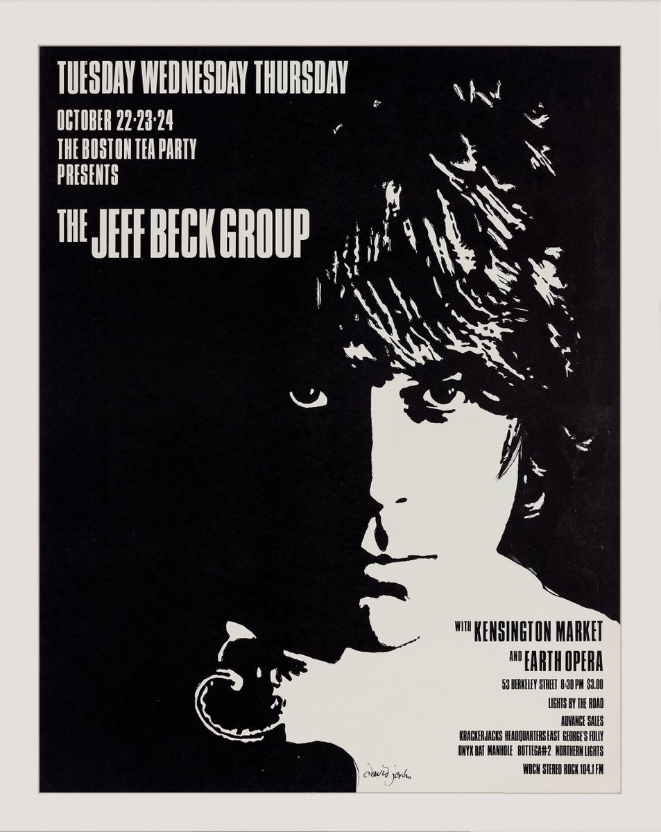 Jeff Beck Group Concert Poster for the Boston Tea Party, Boston, USA ...