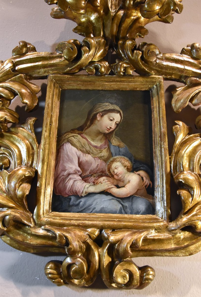 Circle of Sebastiano Conca, Madonna and Child, Oil on Copper, 1740 ...