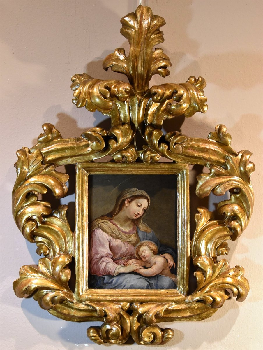 Circle of Sebastiano Conca, Madonna and Child, Oil on Copper, 1740 ...