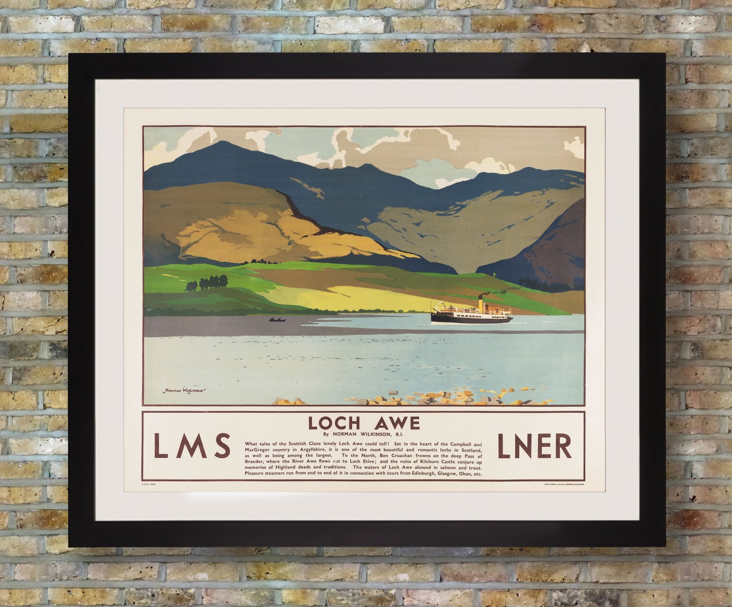 LMS LNER Loch Awe Travel Poster attributed to Norman Wilkinson, 1930s ...