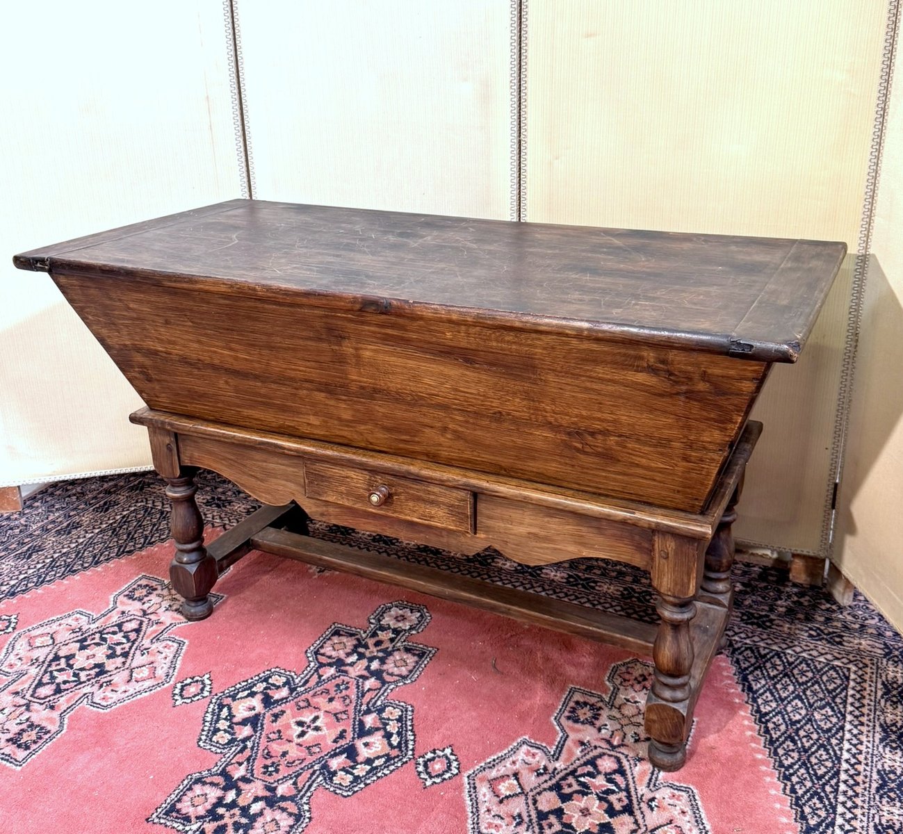 Rustic Louis XIII Style Oak Kneading Trough for sale at Pamono