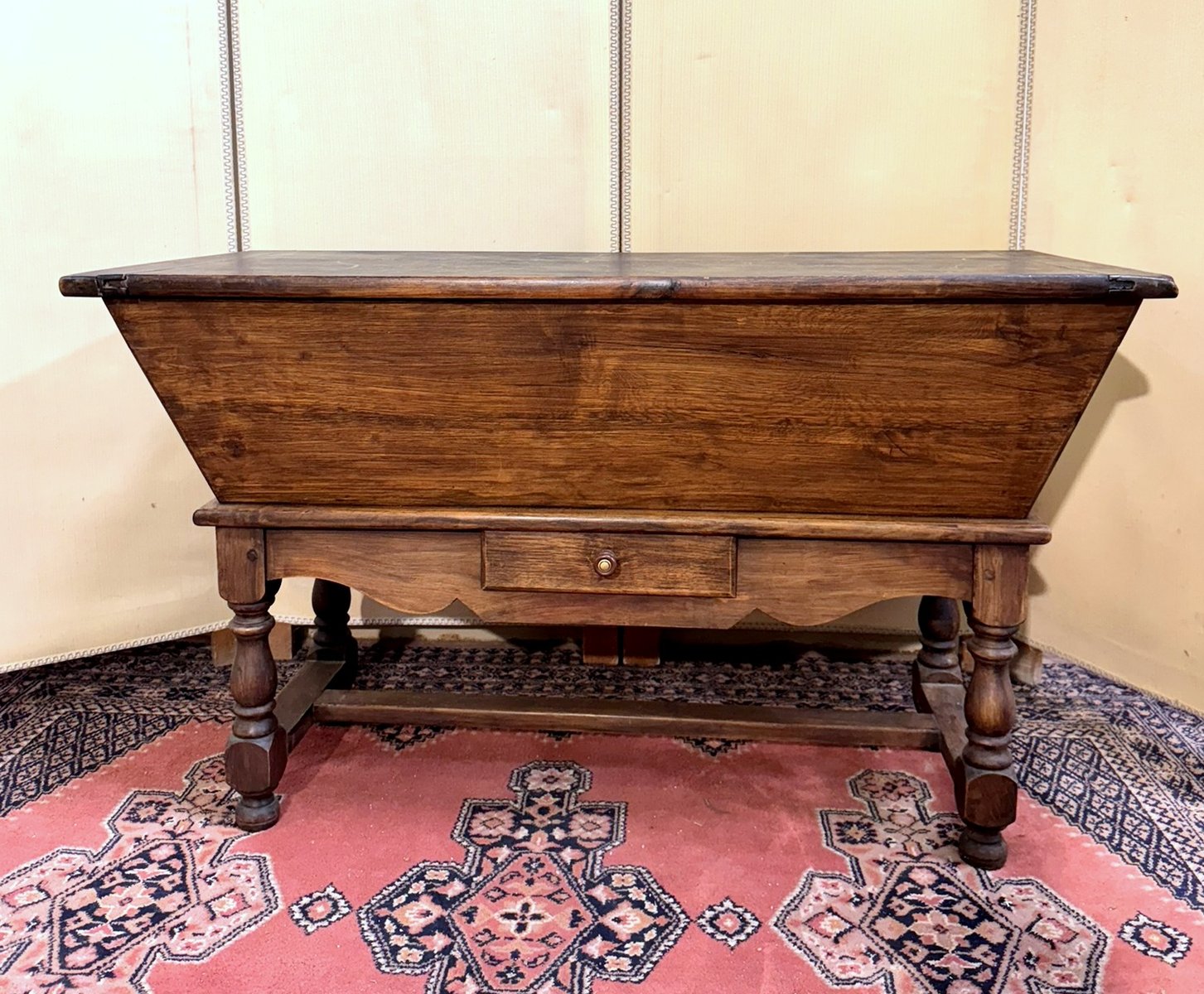 Rustic Louis XIII Style Oak Kneading Trough for sale at Pamono