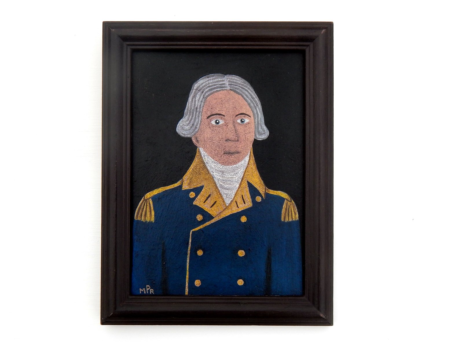 Matt Rix, Naive Style Admiral Portrait of Naval Officer, 2000s, Oil ...